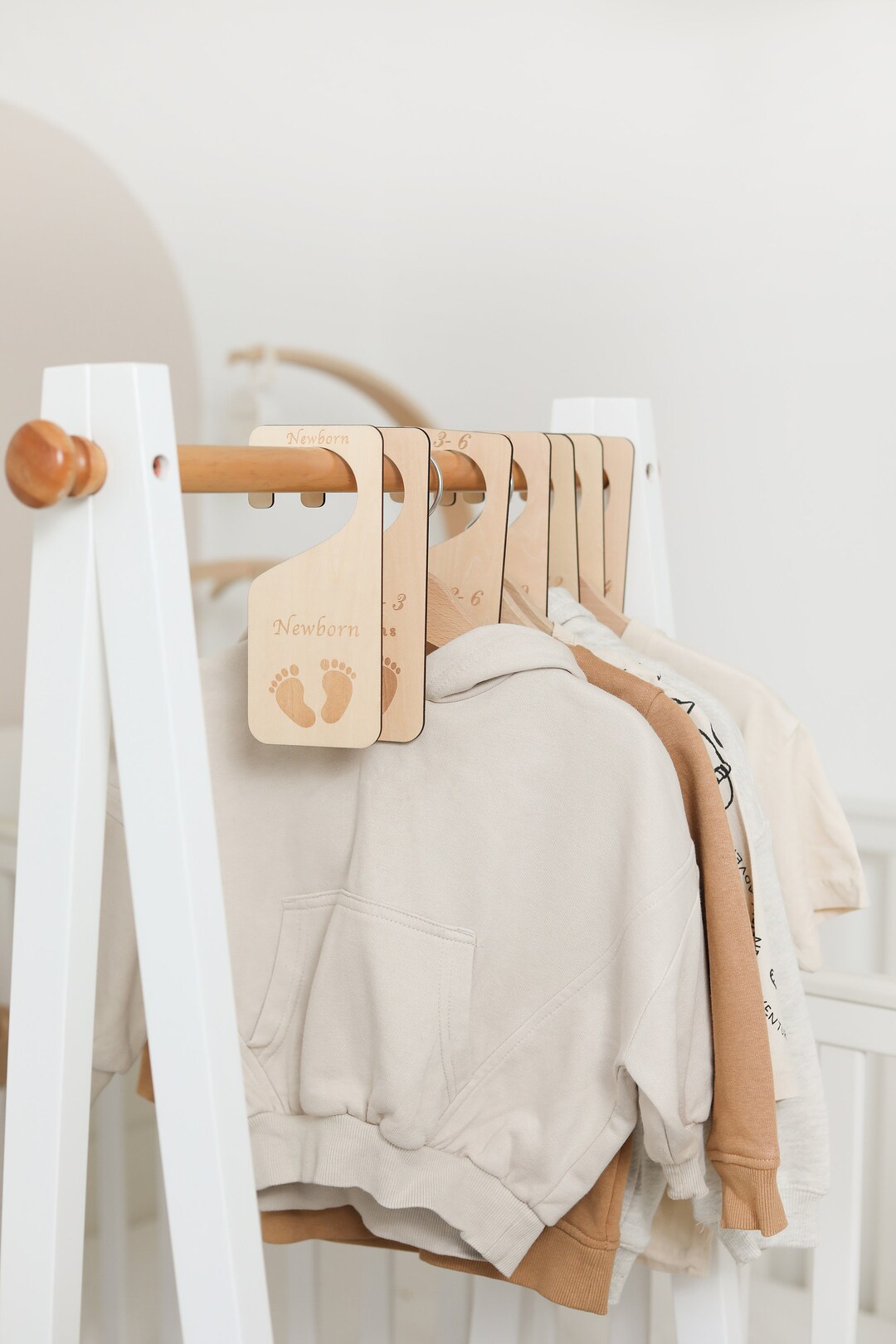 Cute Baby Clothes Dividers, Wooden Closet Organiser, Nursery Clothes ...