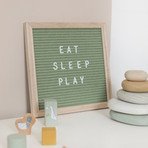 Light Grey Square Letter Board - Wall Decor for New Home Baby ...