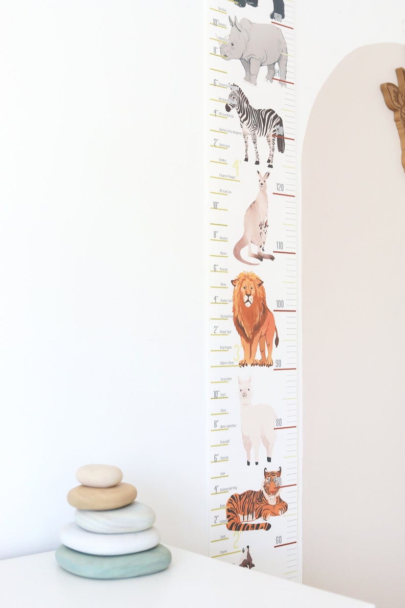 Safari Height Chart, Safari Growth Chart, Animals Height Measure Tape ...