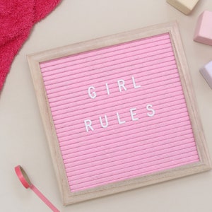 Black Felt Letter Board - Square Wood Message Board for Boy Nursery ...