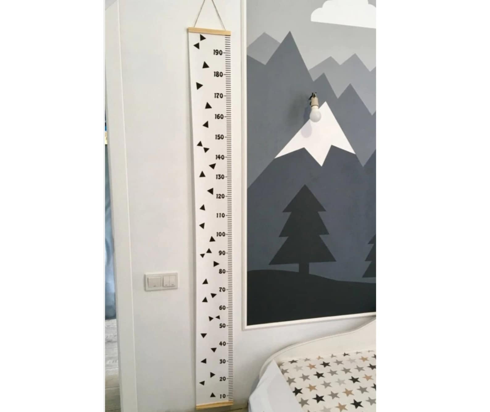 Wall Hanging Height Chart Kid Height Ruler Scandinavian | Etsy