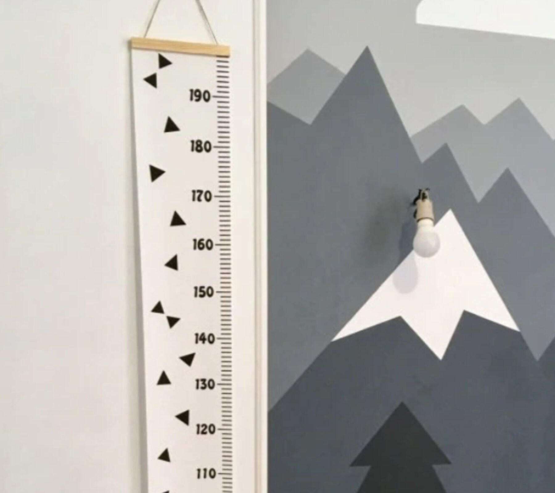 Wall Hanging Height Chart Kid Height Ruler Scandinavian | Etsy