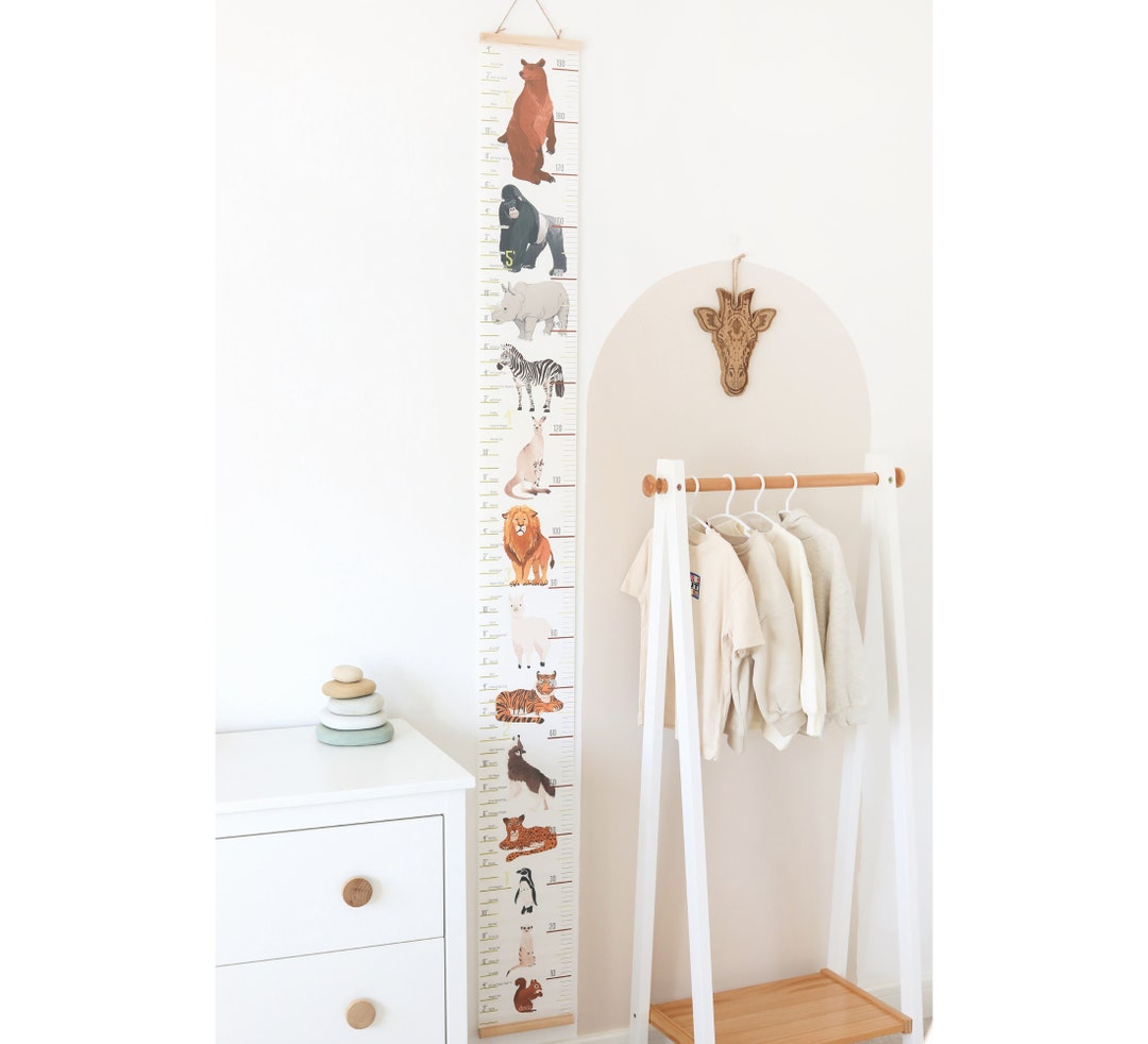 Safari Height Chart, Safari Growth Chart, Animals Height Measure Tape ...