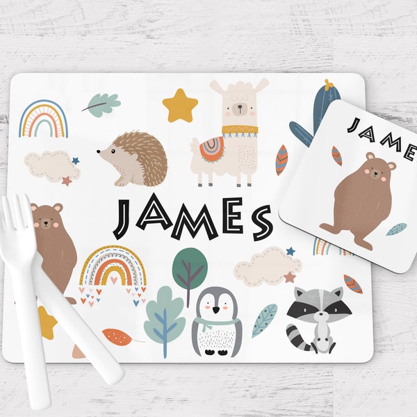 Personalised Animal Placemat - Etsy UK