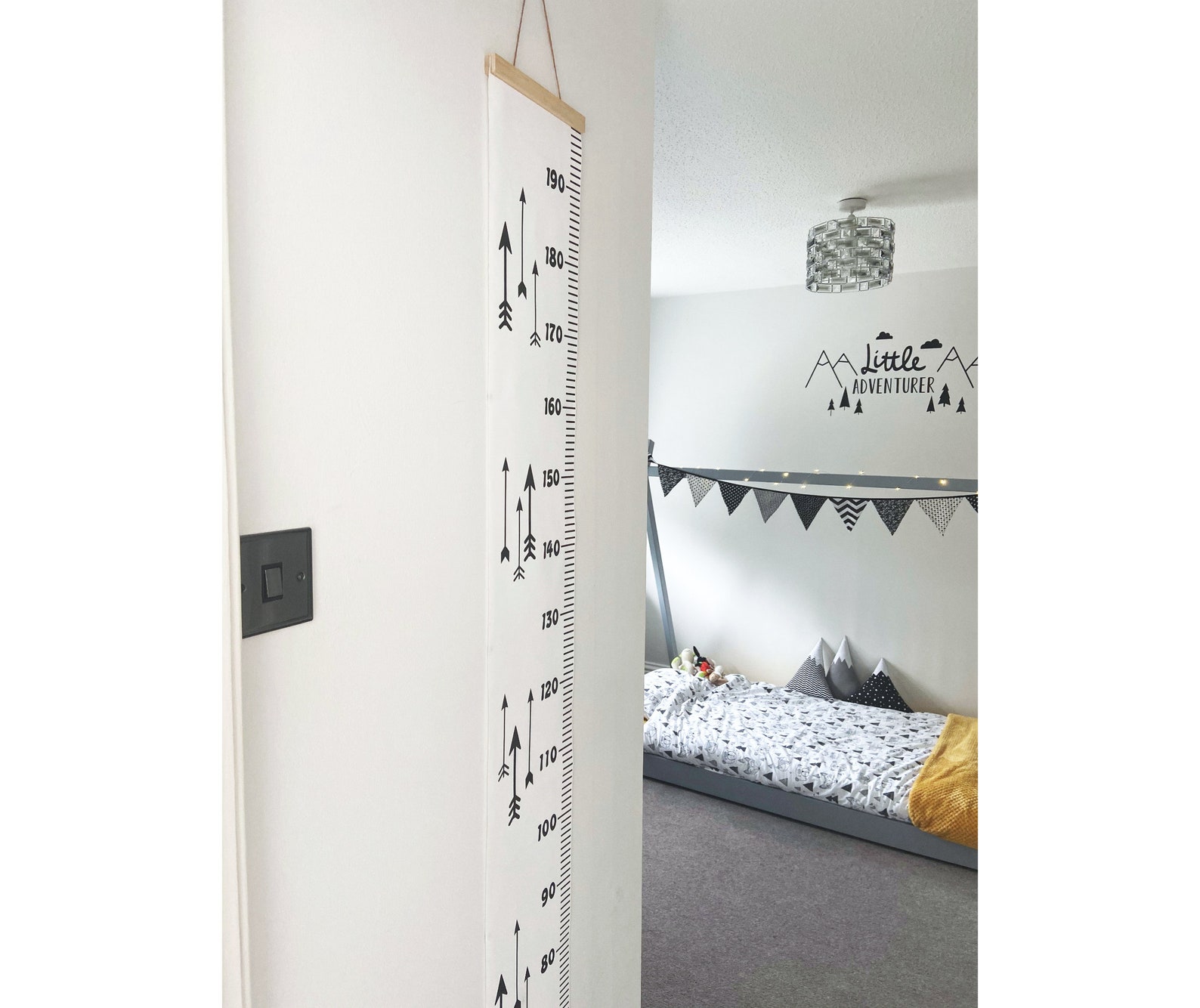 Wall Hanging Height Chart Kid Height Ruler Scandinavian | Etsy