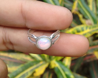 White opal ring | Etsy
