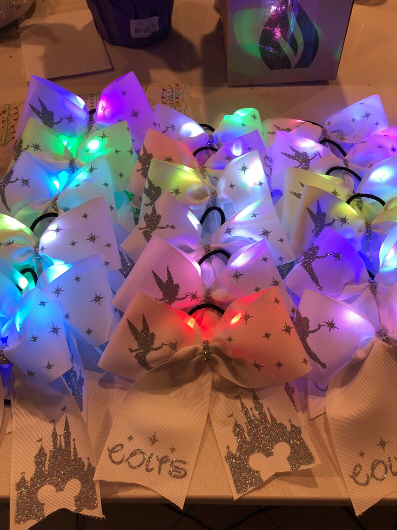 Light up Disney Cheer Bow - Etsy
