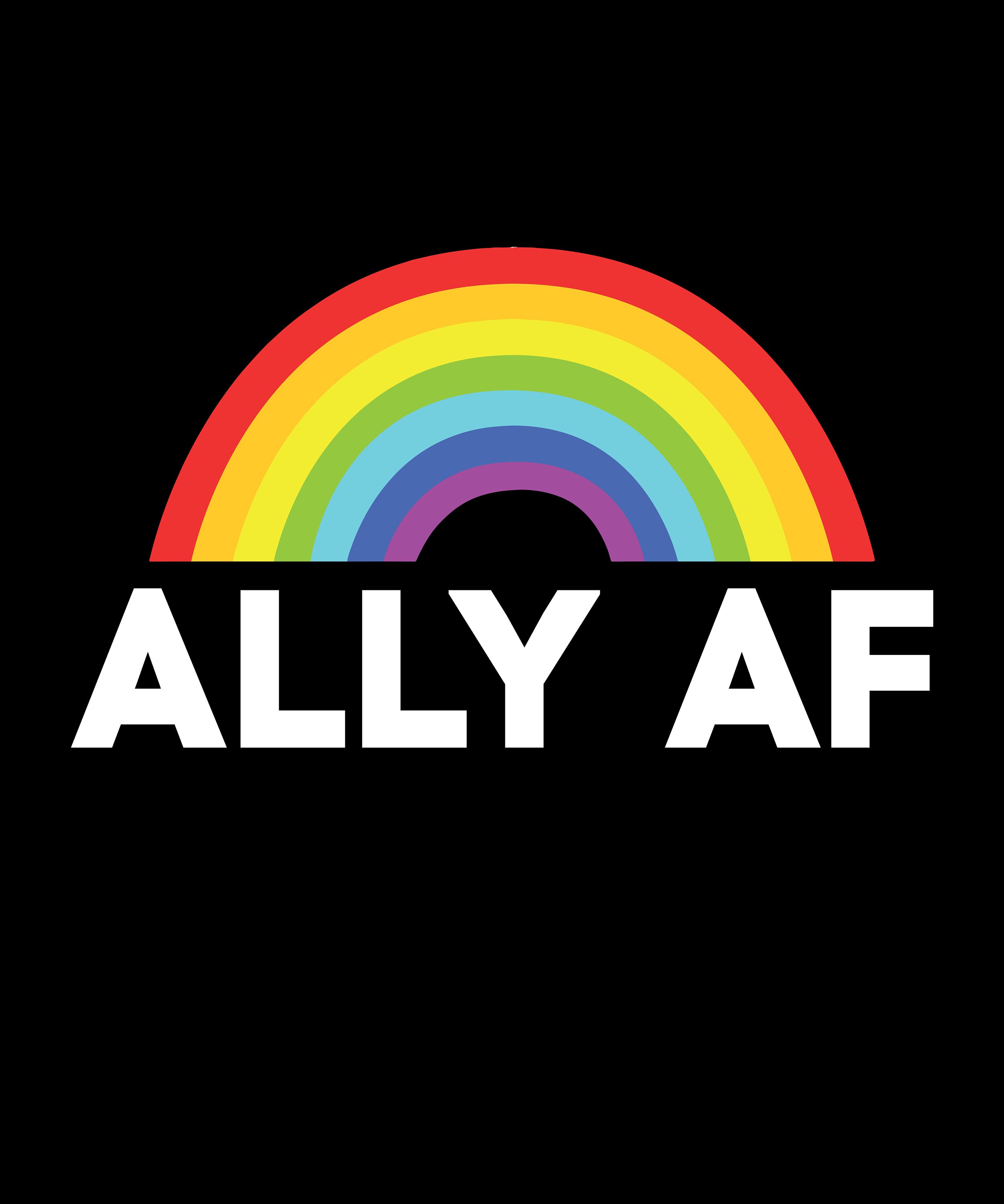 Ally AF Shirt Rainbow Pride Shirt LGBT Ally Shirt Cute - Etsy