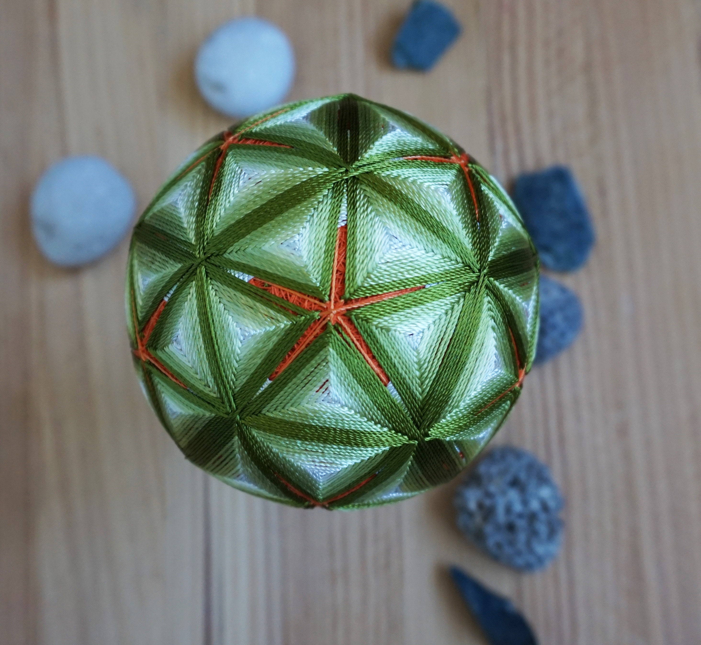 Temari Ball Traditional Japanese Embroidery Grass Green - Etsy