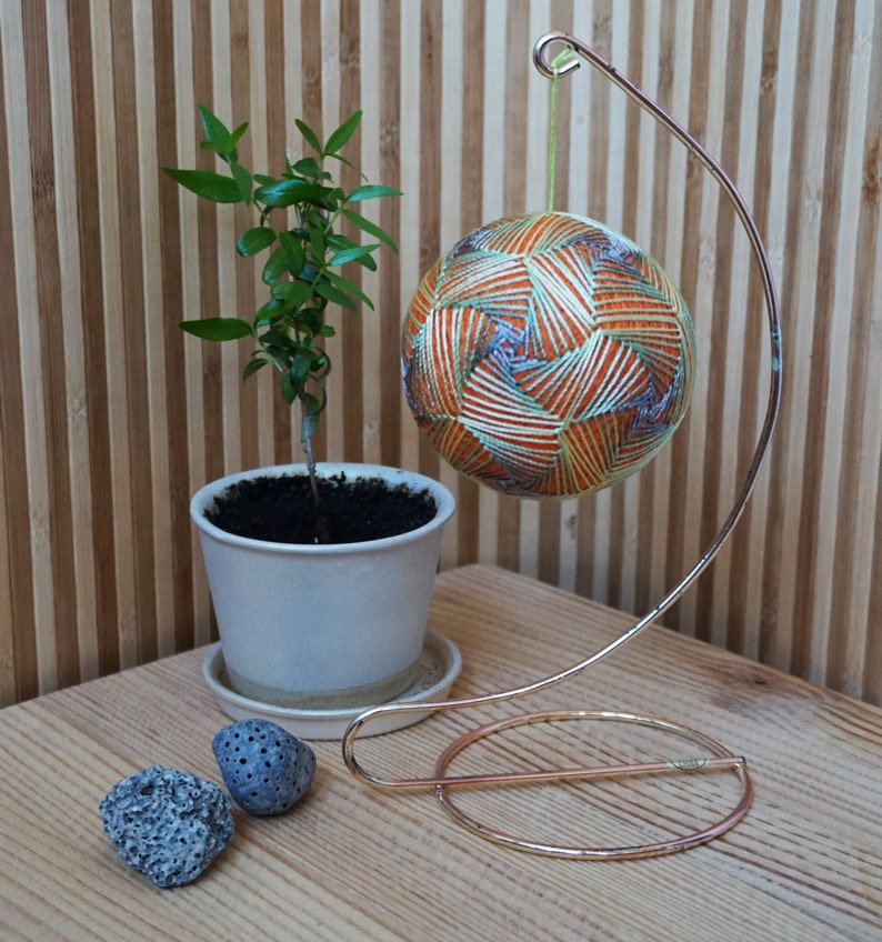 Temari ball traditional Japanese swirl multicolored embroidery | Etsy