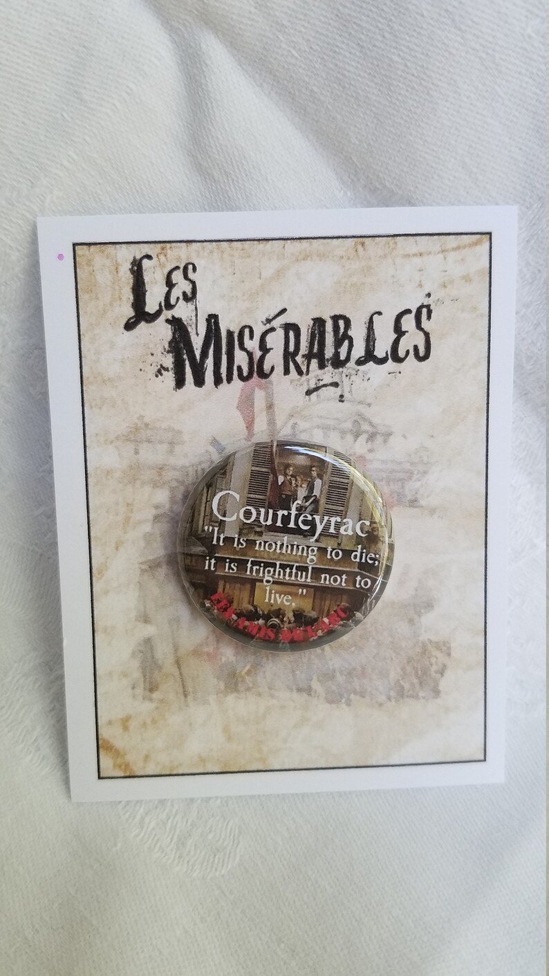 Courfeyrac Pin Les Mis Barricade Boys Les Miserables Cast - Etsy