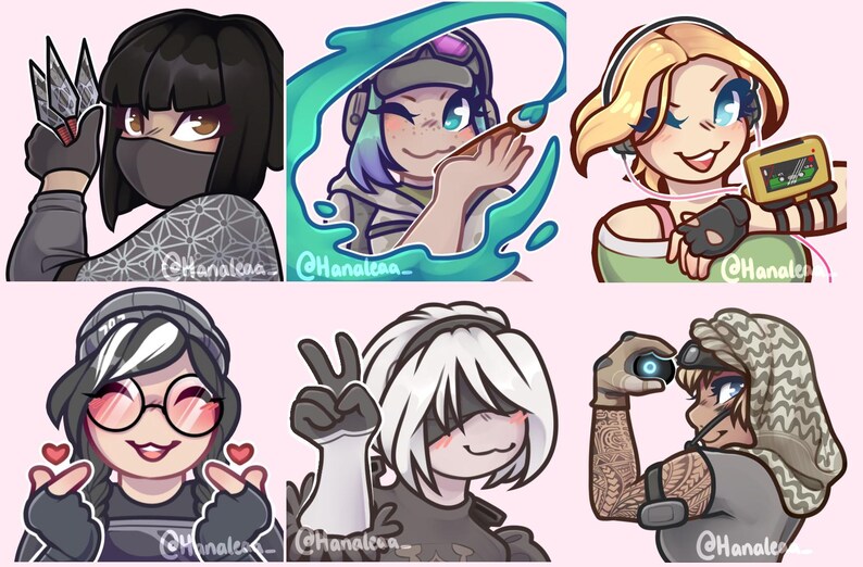 Rainbow 6 Siege Female Operator Emote Bundle Set of 6 - Etsy