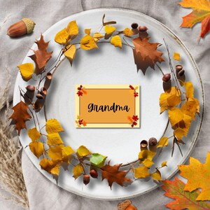 Thanksgiving Recipe Pages & Place Cards: Printable Autumn Planner ...