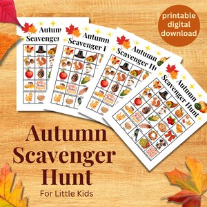 Autumn Scavenger Hunt Game for Young Children Little Kid's Activity ...