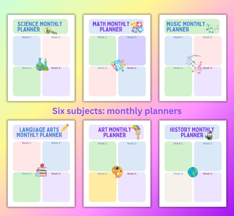 Homework Planner - Daily, Weekly, and Monthly Academic Planner ...