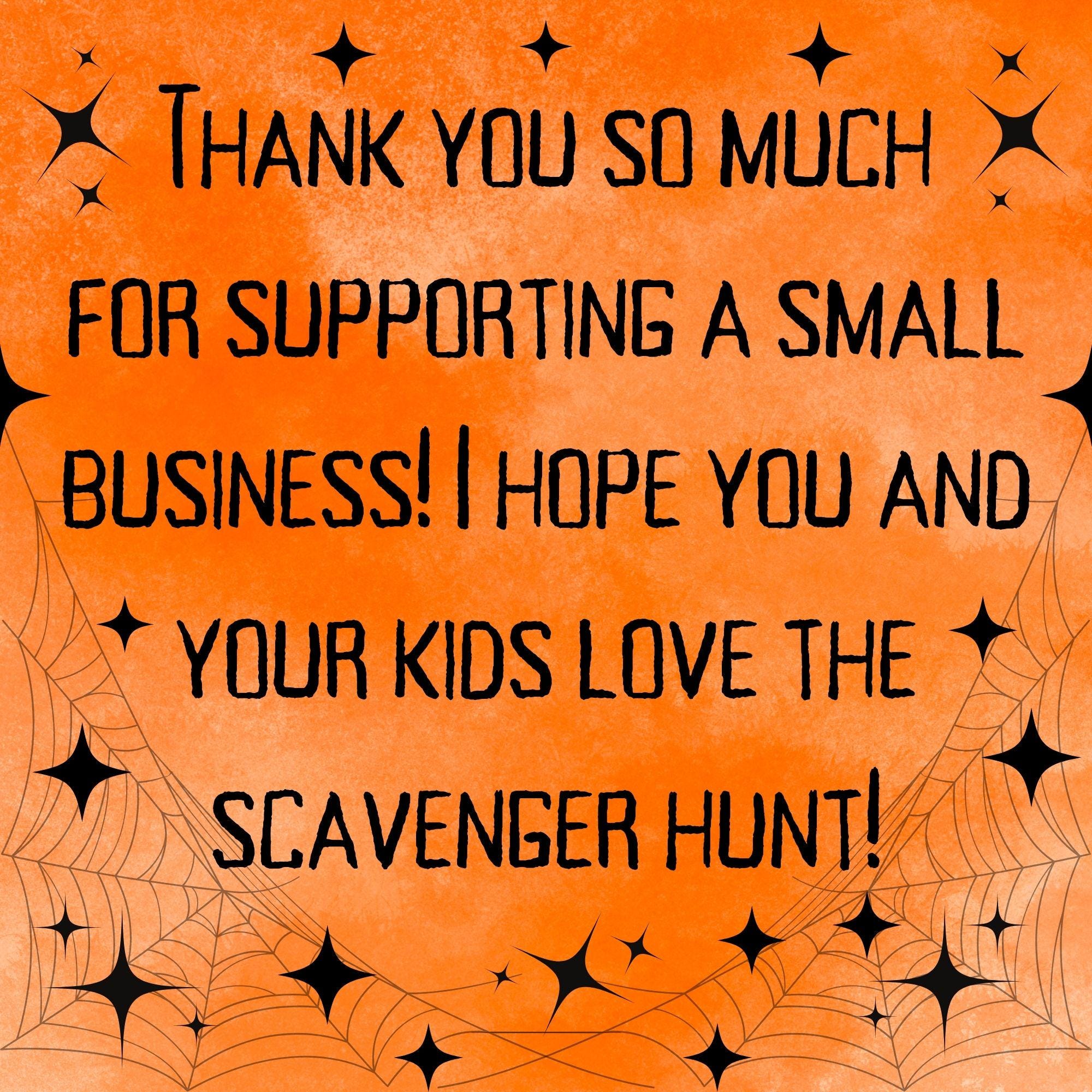 Halloween Scavenger Hunt for Kids Rhyming Crack the Code Treasure Hunt ...