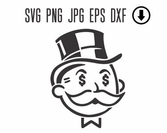 Monopoly Man Svg | Etsy Canada