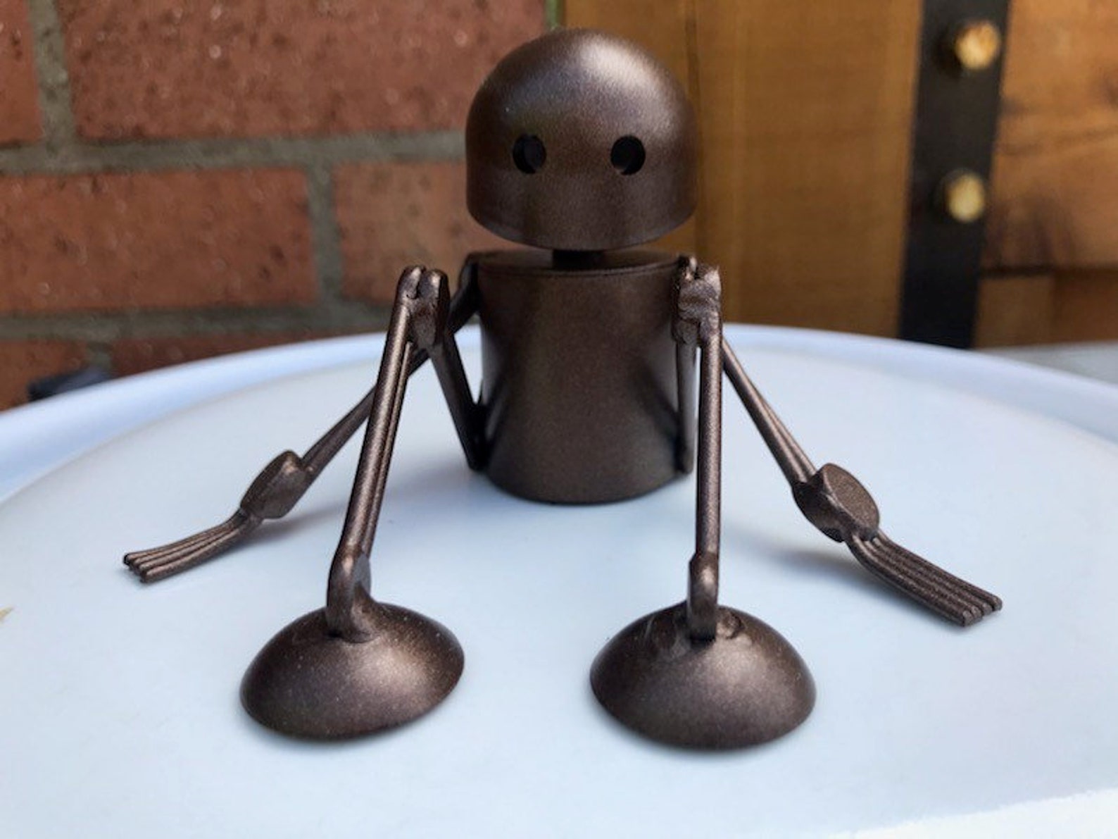 Handmade sad little copper robot | Etsy