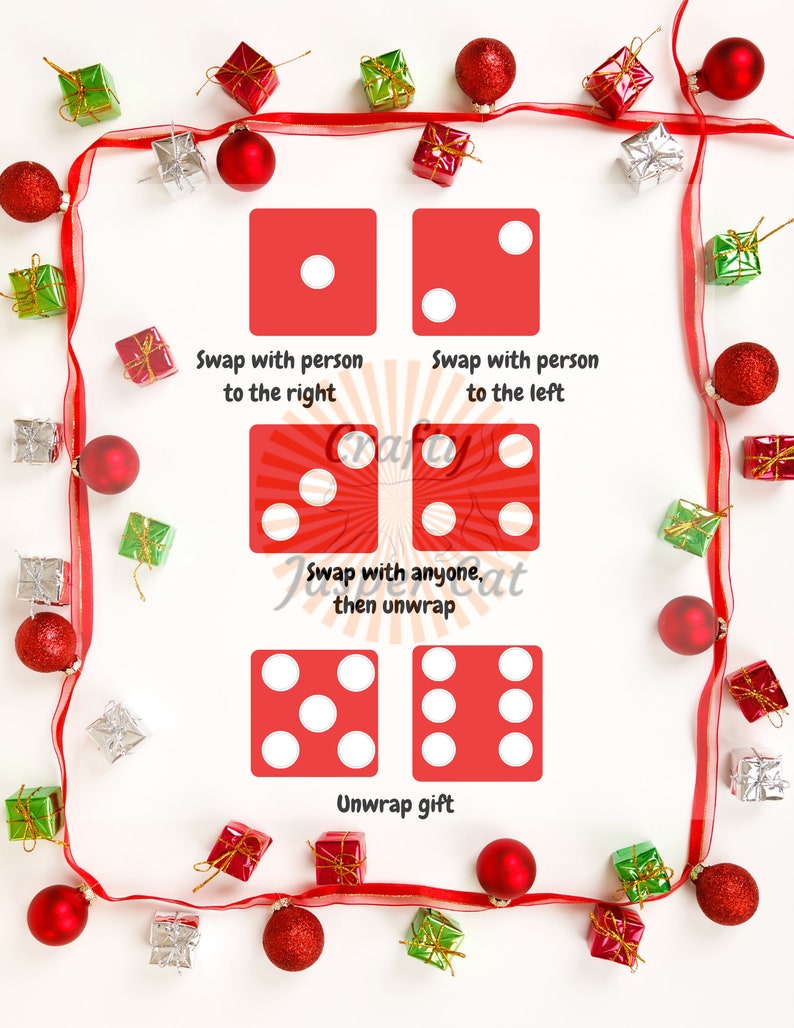 Dice Gift Exchange Game Christmas With Family And Friends Holiday Party Dice Gift Exchange Game Christmas With Family And Friends Holiday Party