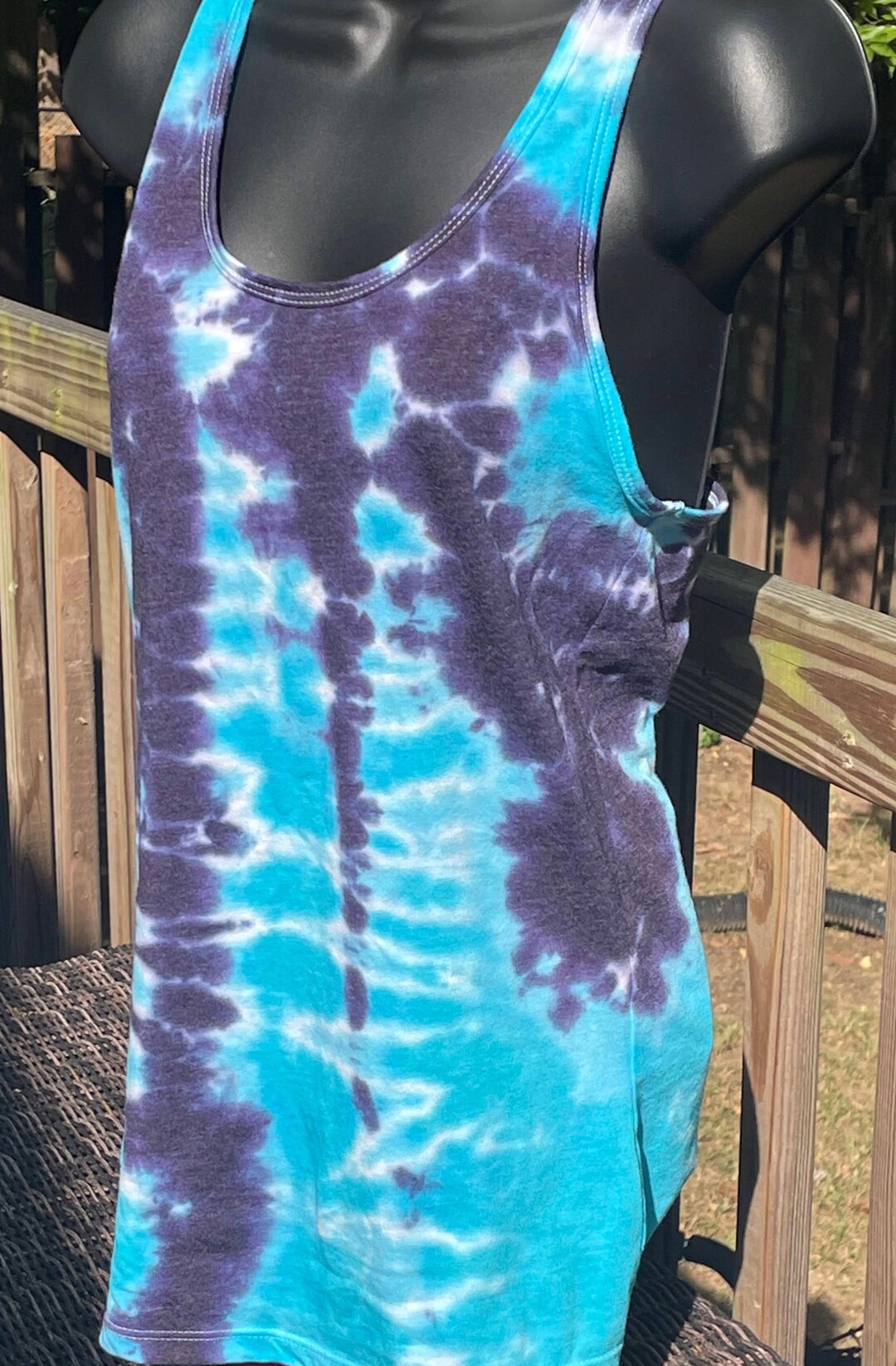 Ladies Medium Tie Dye Racer Back Tank Free US Shipping - Etsy