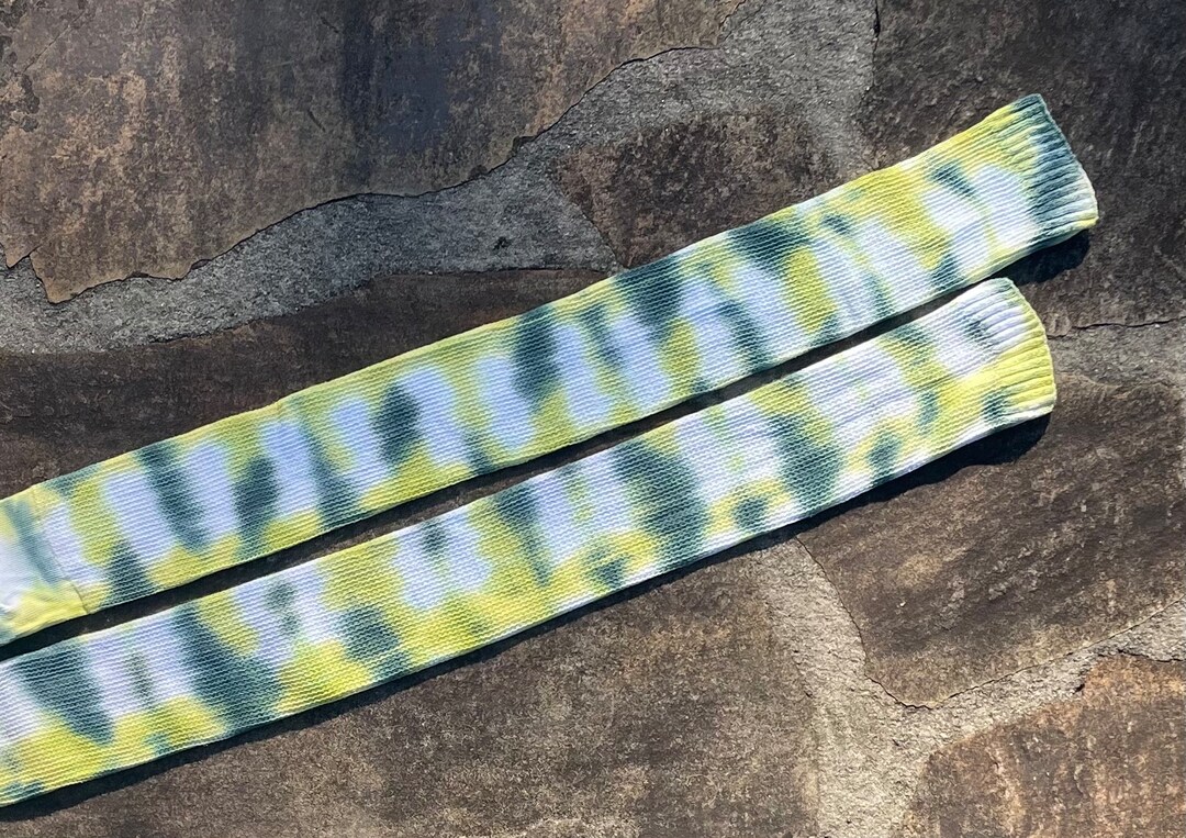 Adult Tie Dye Thigh High Stockings - Shades of Green and Yellow ...