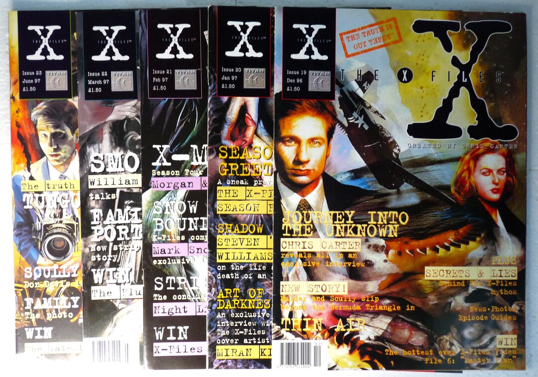 Vintage, the X Files Magazine by Titan, Issues No. 19, 20, 21, 22, 23 ...