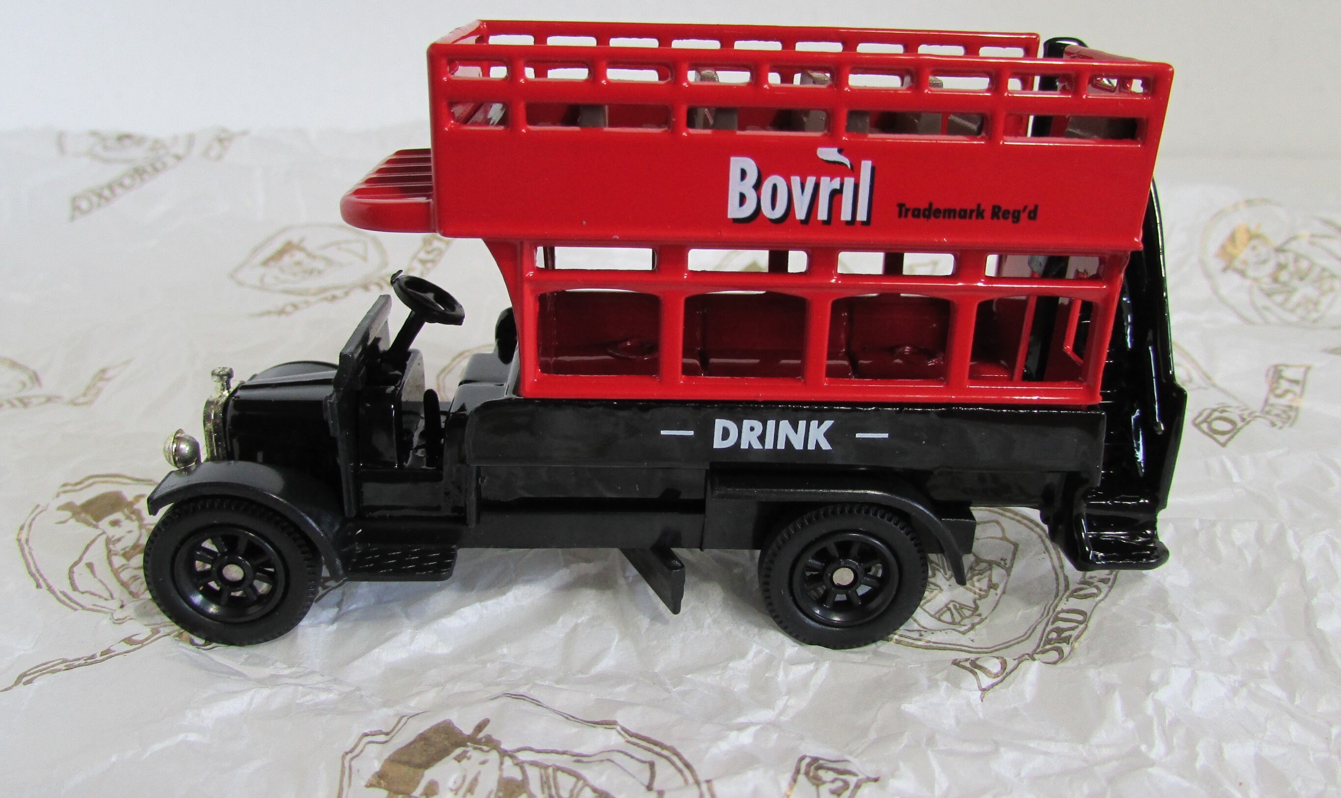 Vintage Oxford Diecast 1900's AEC 34 Seater Bus Bovril Promotion ...