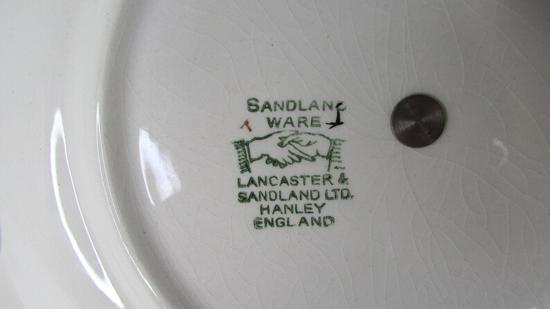 Vintage Very Rare Find, Sandland Ware in an Old World Garden Cake Stand ...