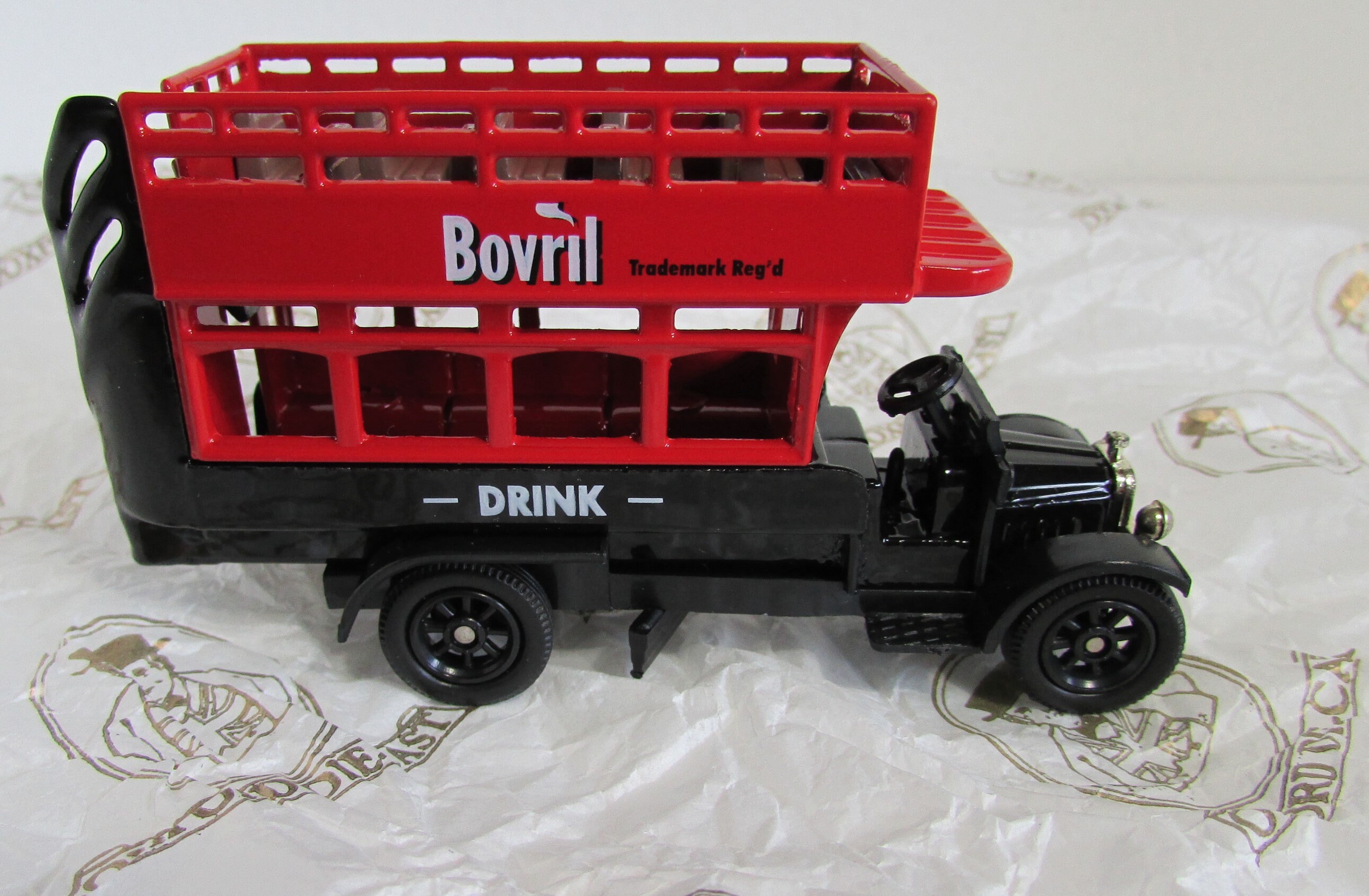 Vintage Oxford Diecast 1900's AEC 34 Seater Bus Bovril Promotion ...