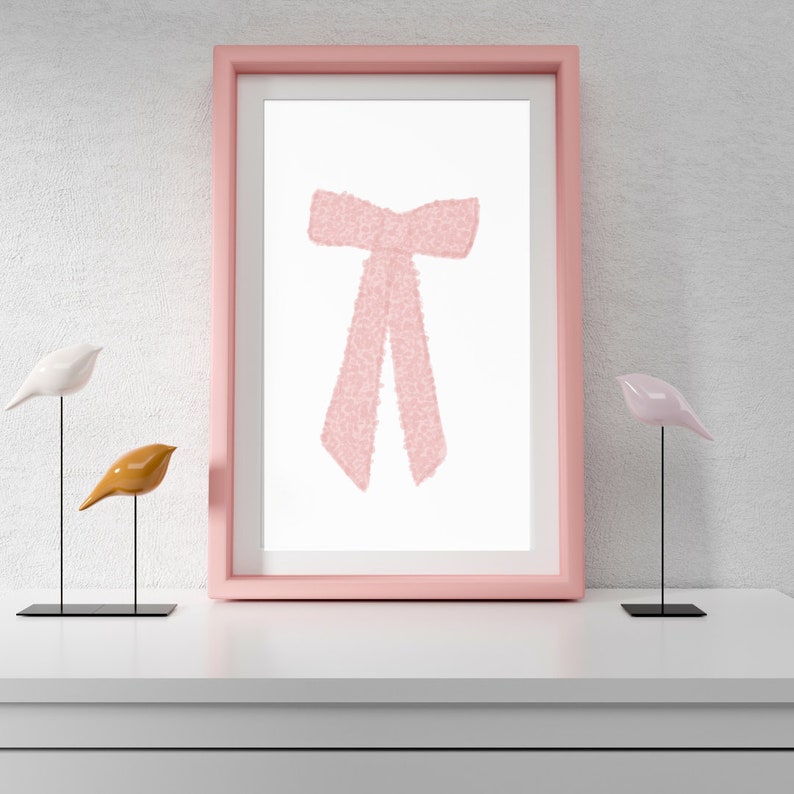Pearl Bow Watercolor Print Bow Poster Ribbon Poster - Etsy