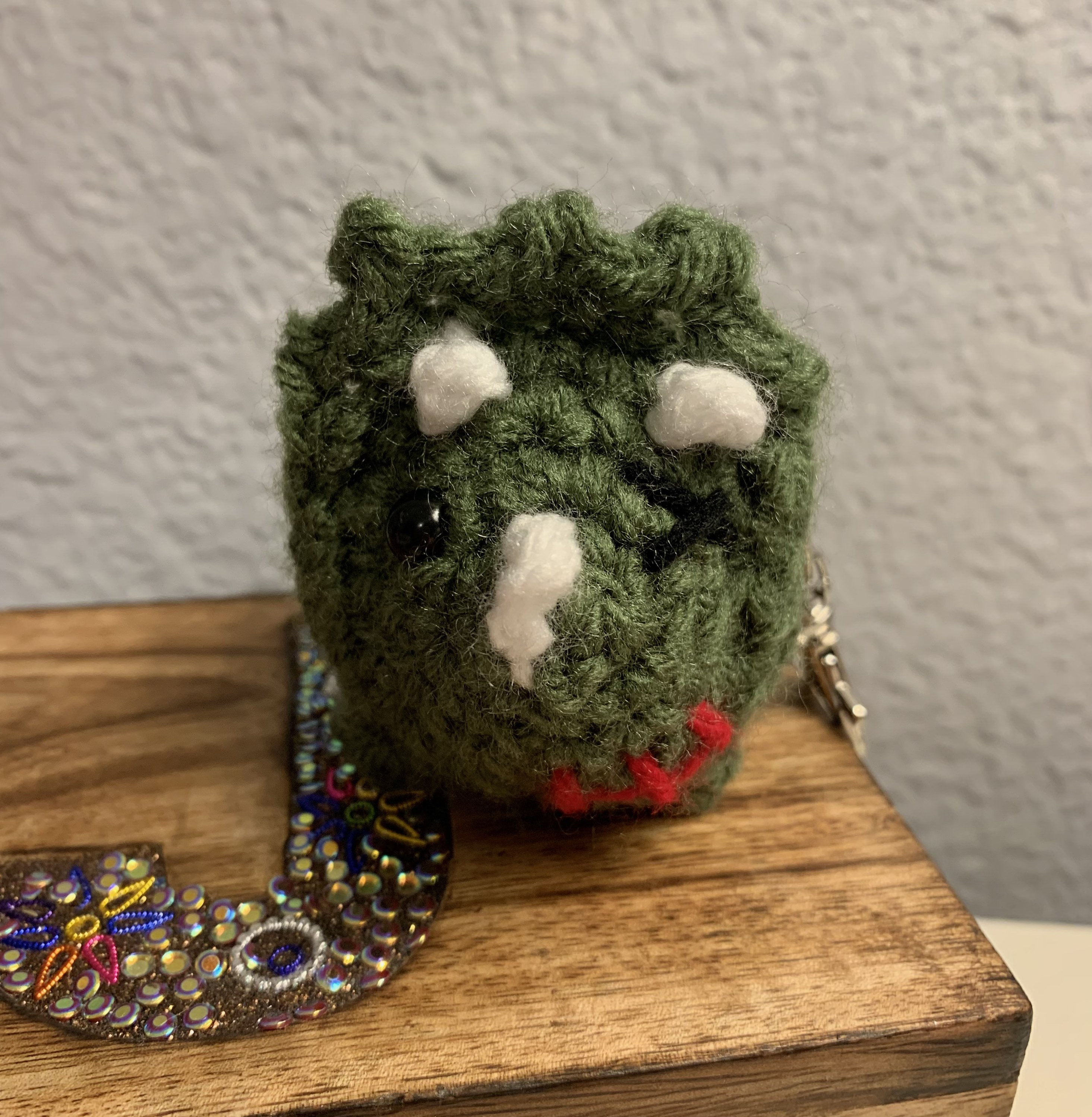 Crochet Zombie Dino Keychain - Etsy