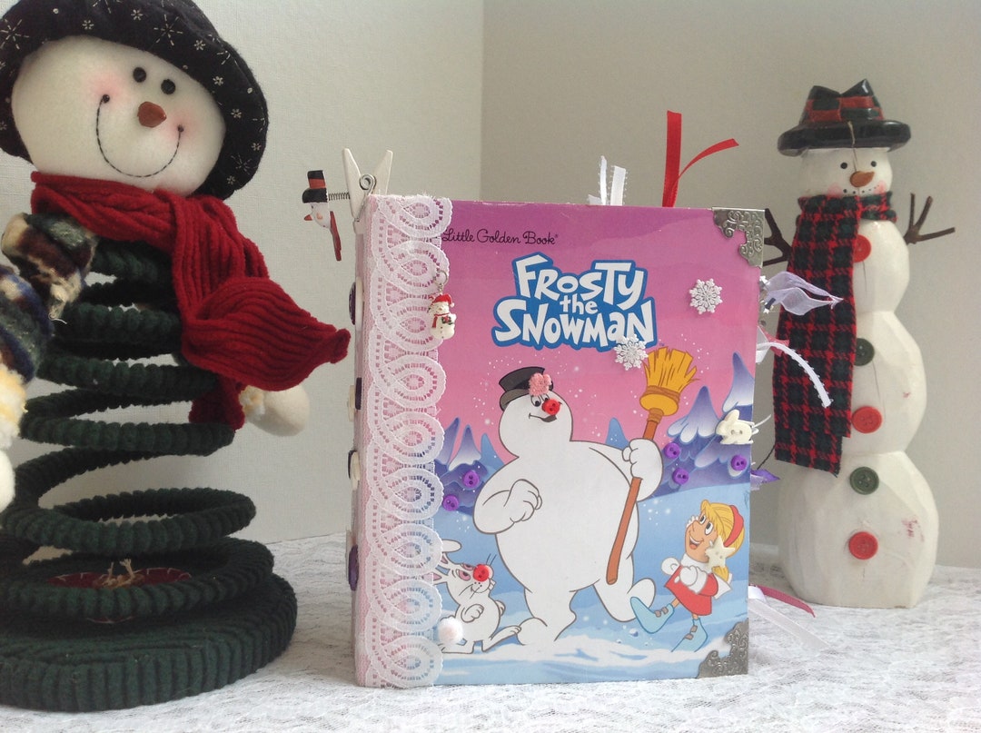 Handmade Frosty the Snowman Junk Journal: Altered Little Golden Book - Etsy