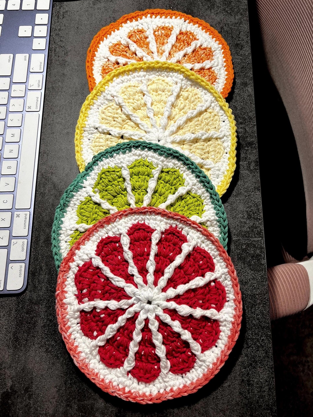 Jumbo Citrus Slice Coaster Set - Etsy