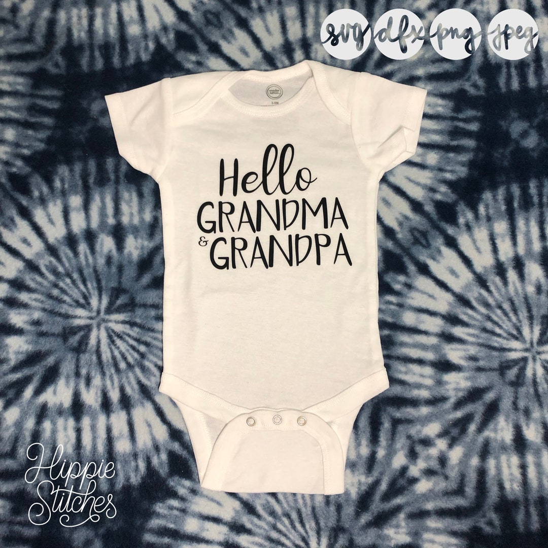 Hello Grandma and Grandpa Svg, Png, Jpg, Dxf, Silhouette Cut File ...
