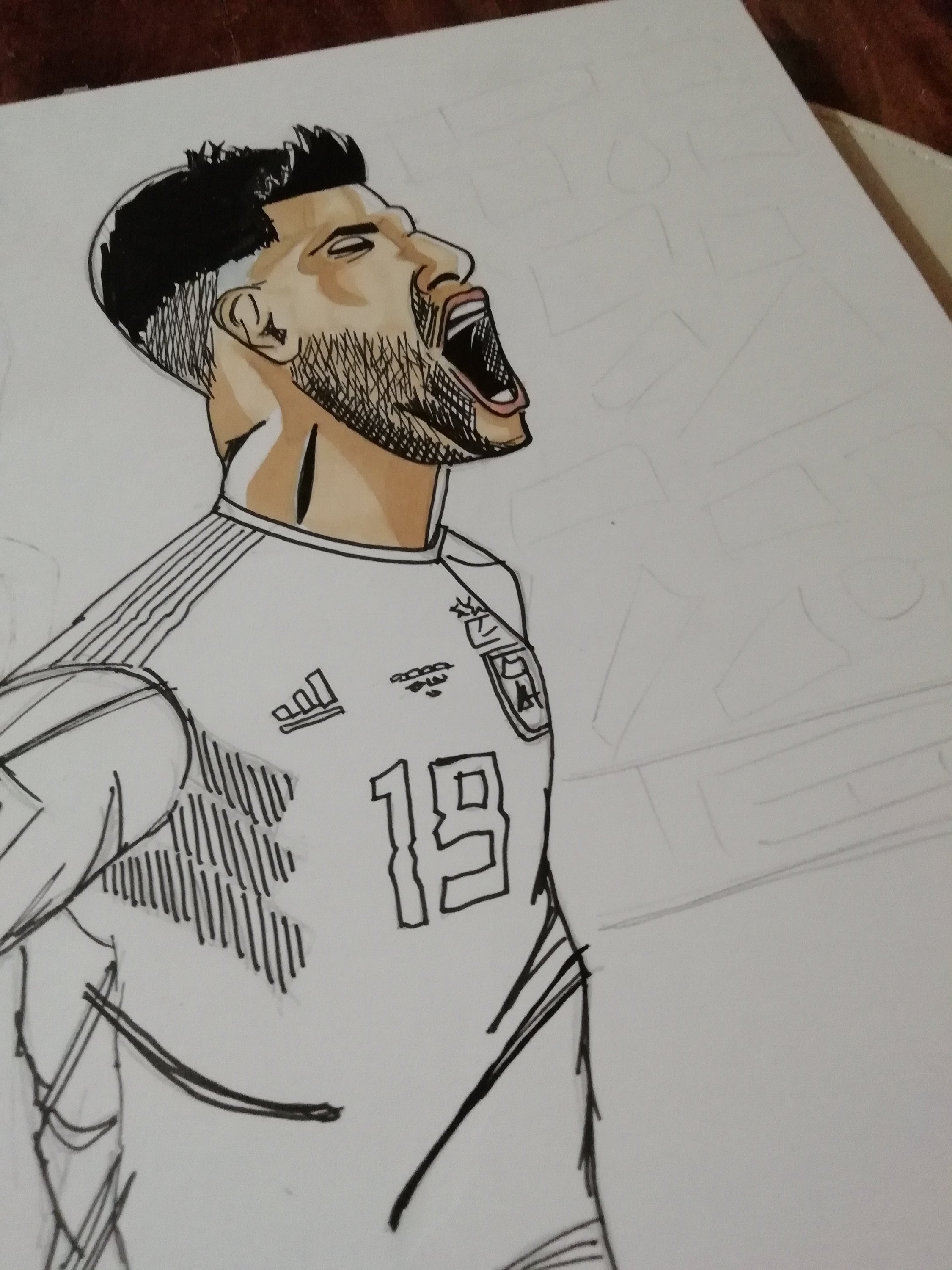 Sergio Kun Aguero Goal Celebration Drawing Print - Etsy.de
