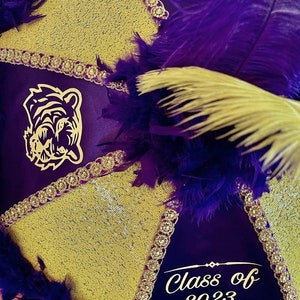 Graduation Umbrella, LSU, Graduation Second Line Umbrella, Sequin ...