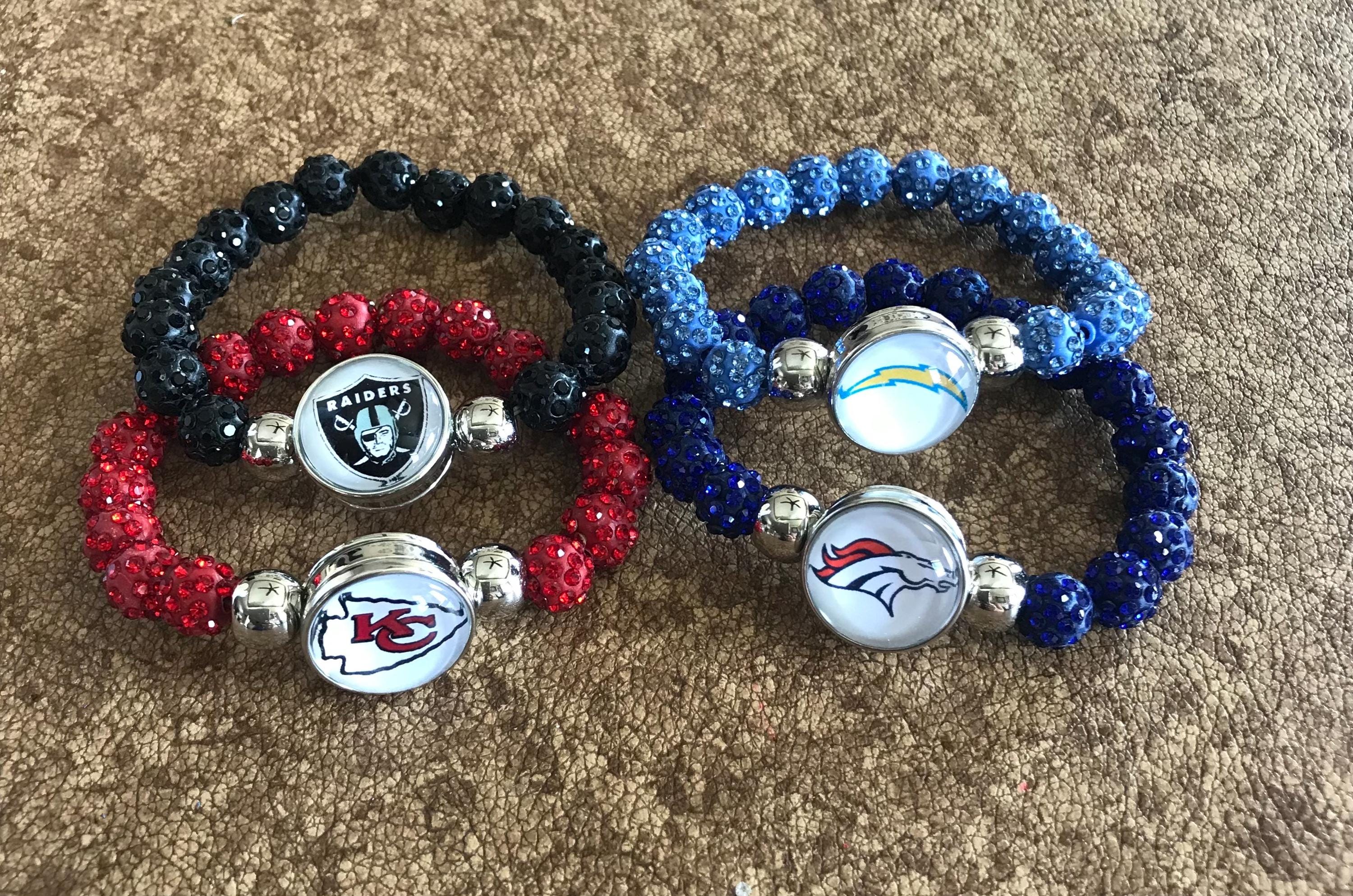 NFL Team Beaded Bracelets (all 32 Teams Available) - Etsy