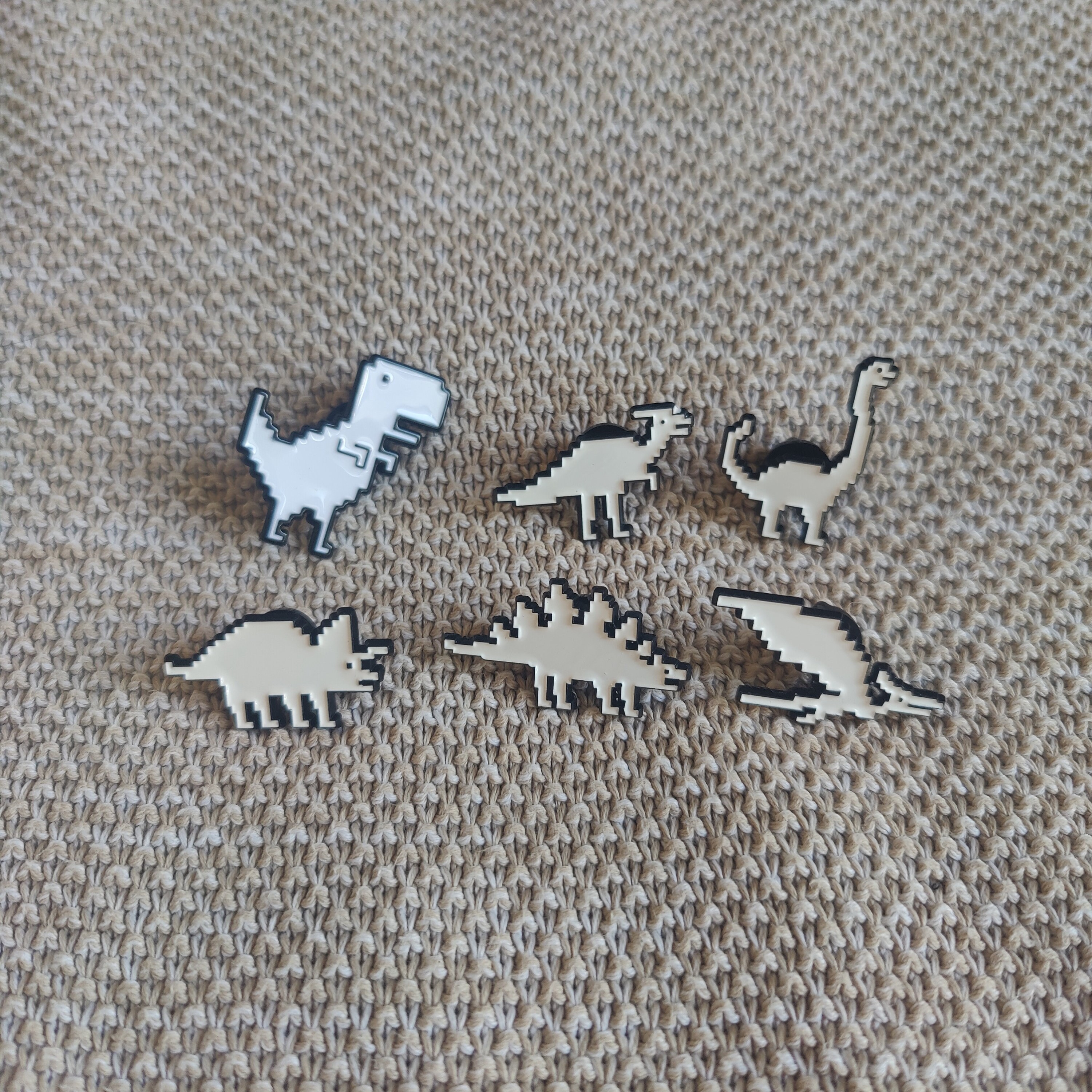 Pixel Art Pin's Dinosaurs Google Chrome Dinosaur - Etsy