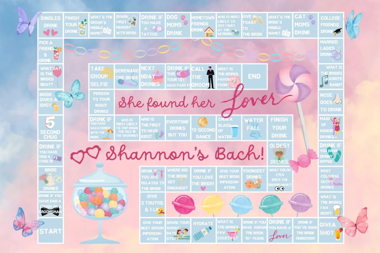 Customizable Lover Bachelorette Drinking Game TS Inspired She Found Her ...