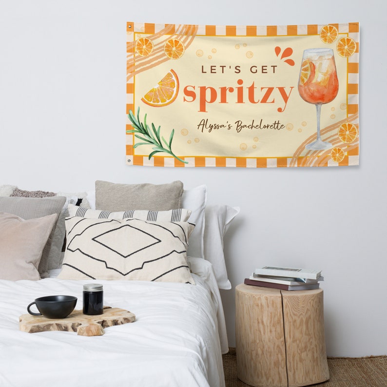 Let's Get Spritzy Bachelorette Party Flag - Etsy