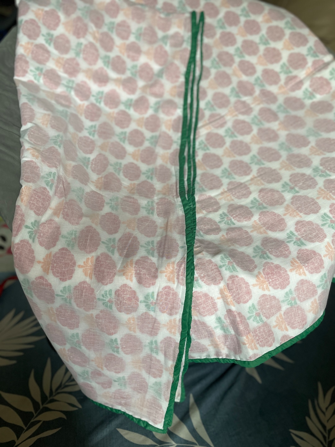 Nepali Dhaka Blanket| Newari Gacha| Red Rose Flower Print | Khasto ...