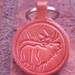 Leather Elk Keychain - Etsy