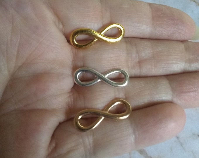 Infinity Charms - 7 Count - Jewelry Making Supplies - Available in Gold ...