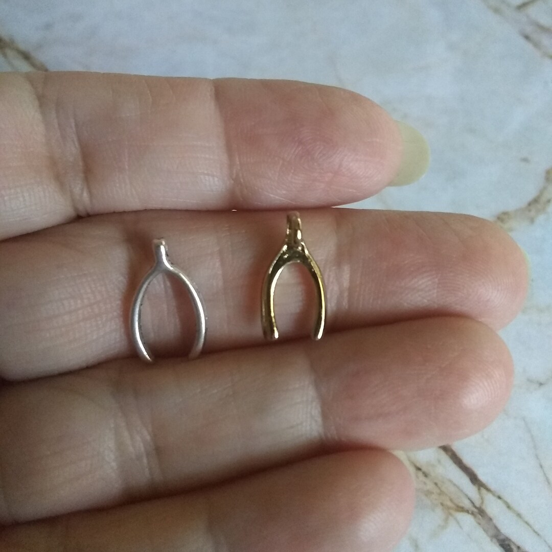 Wishbone Charms - 5 Count - Jewelry Making Supplies - Available in Gold ...