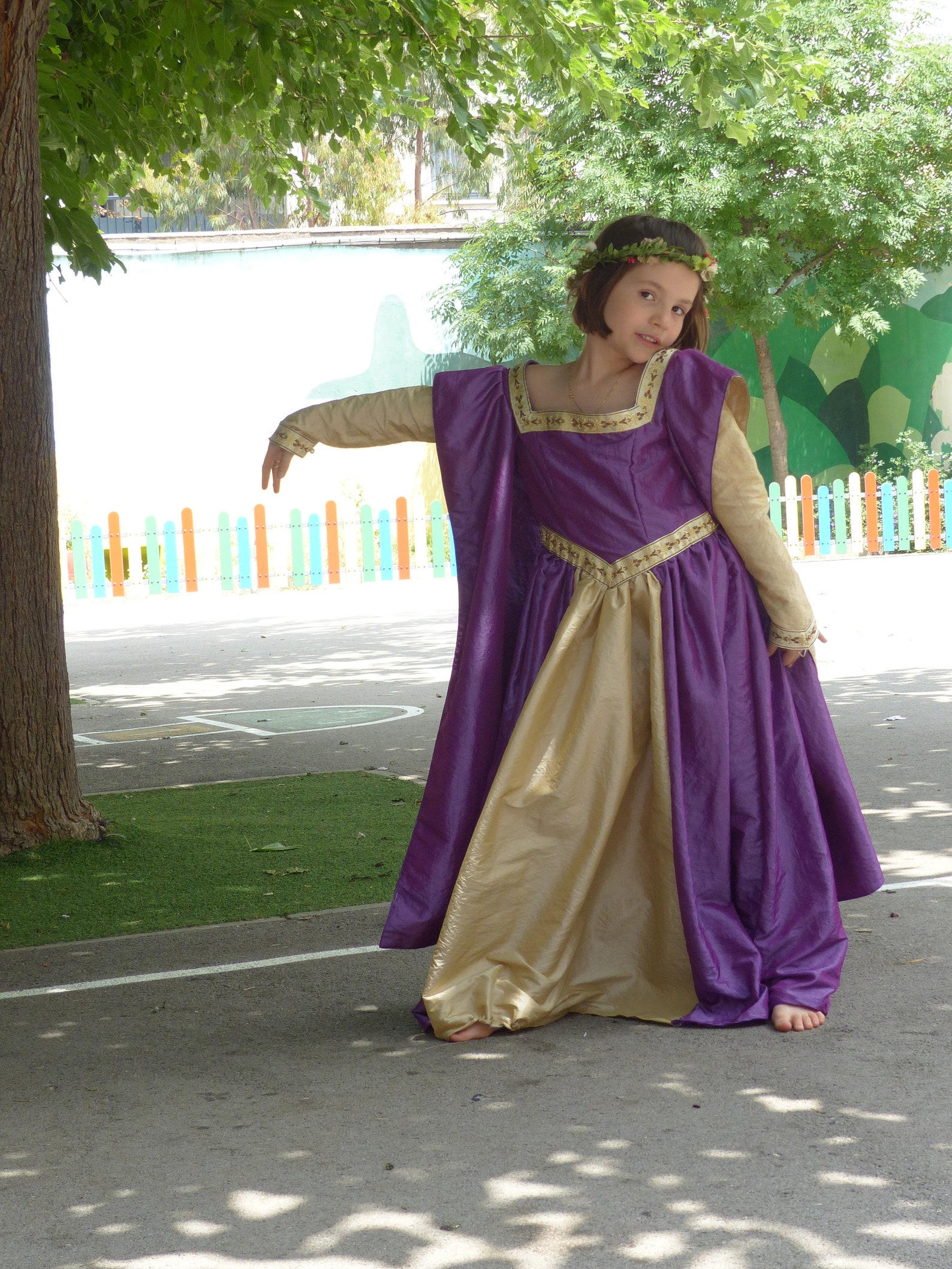 Purple Medieval Dress for Child - Robe Médiévale Violette Enfant - Etsy