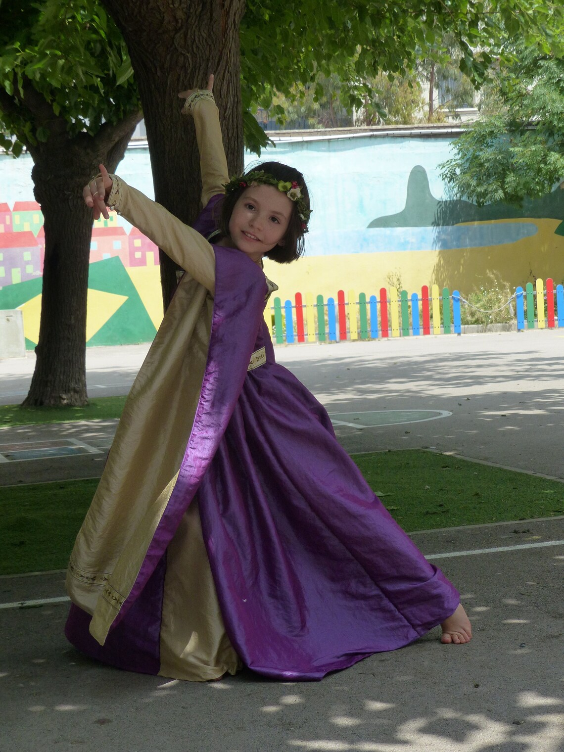 Purple Medieval Dress for Child Robe Médiévale Violette Enfant - Etsy