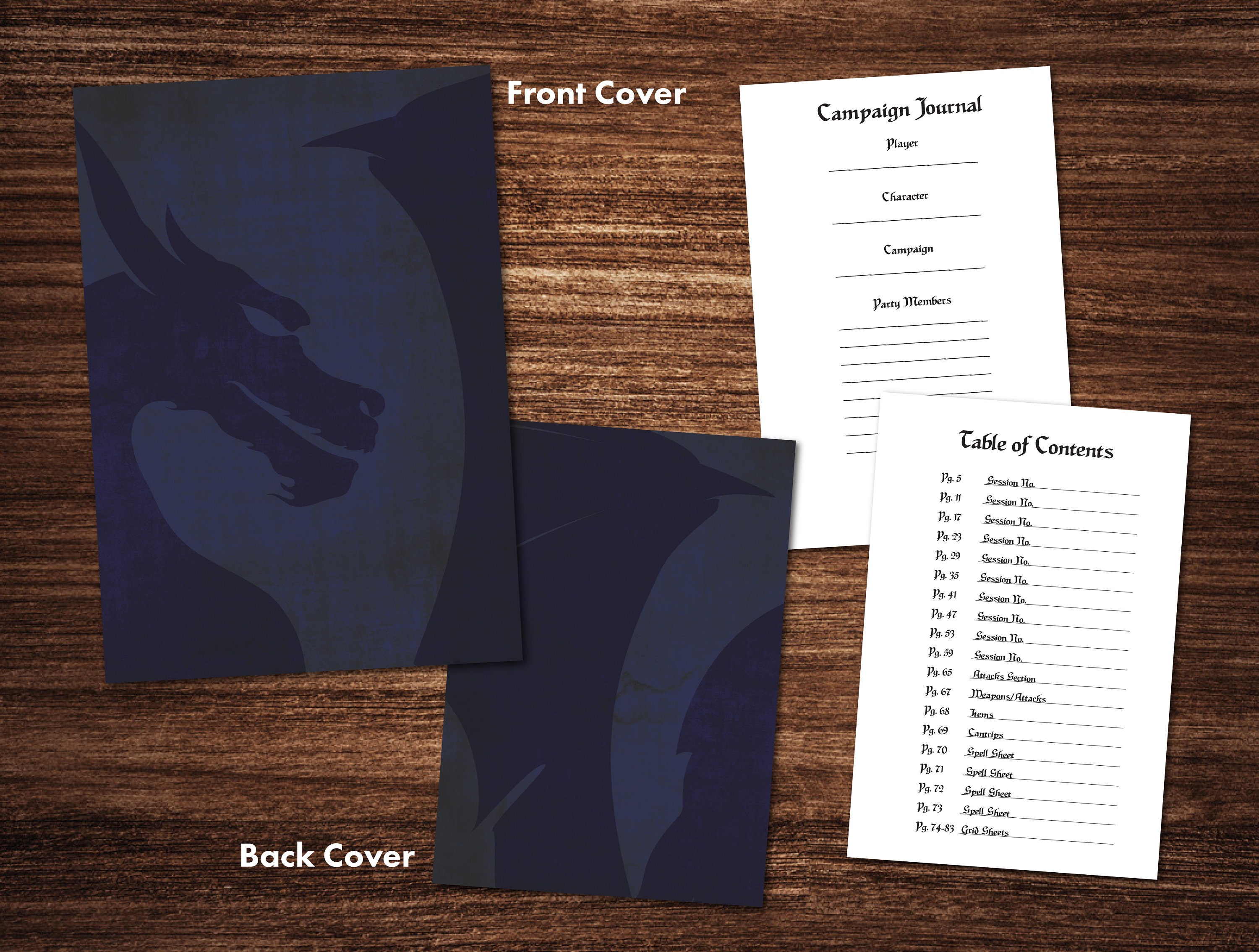 Fantasy Themed Tabletop RPG Campaign Journal/session Notebook, 6x9 ...