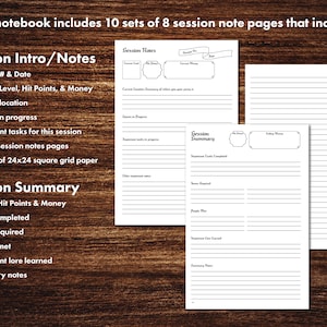 Fantasy Themed Tabletop RPG Campaign Journal/session Notebook, 6x9 ...