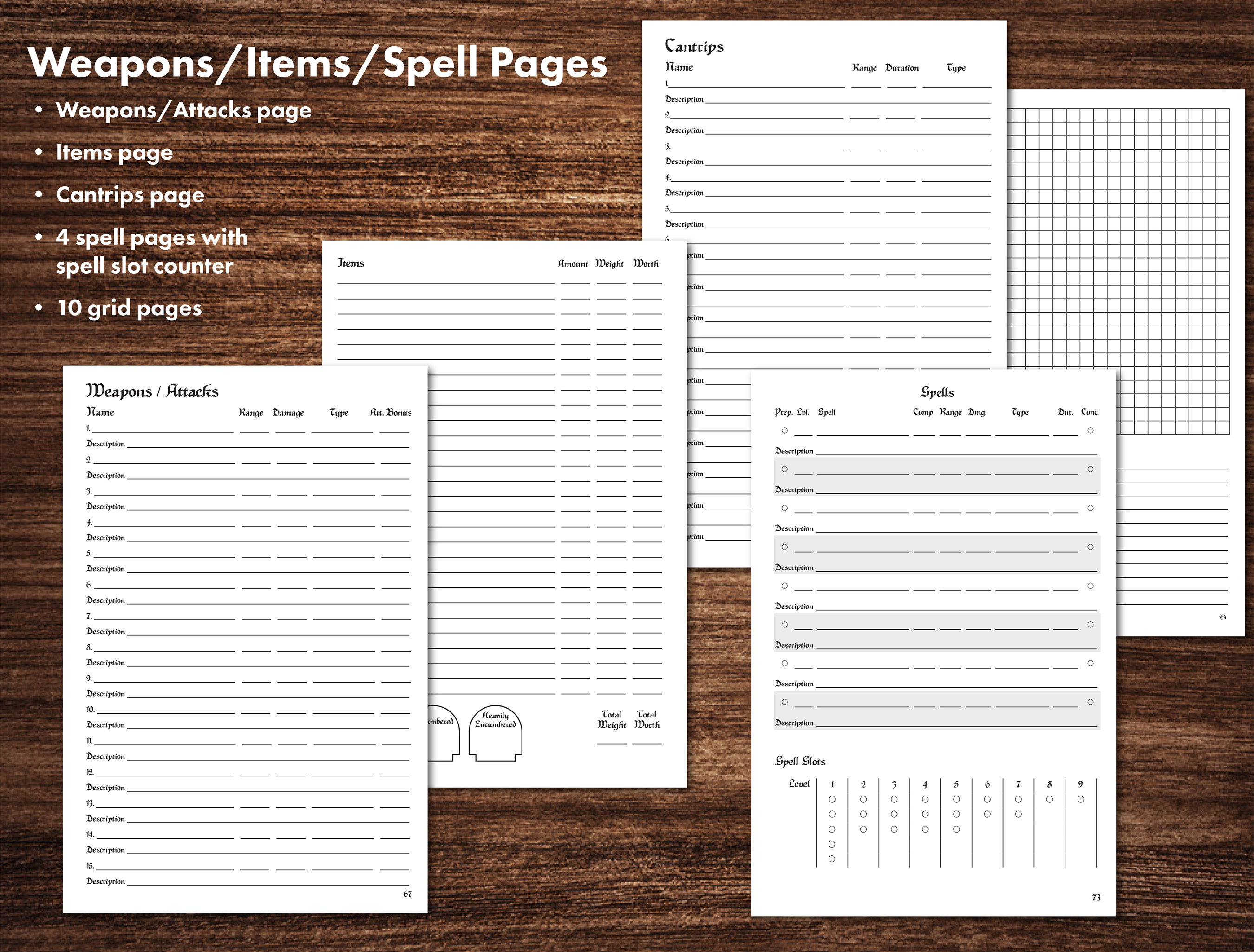 Fantasy Themed Tabletop RPG Campaign Journal/session Notebook, 6x9 ...