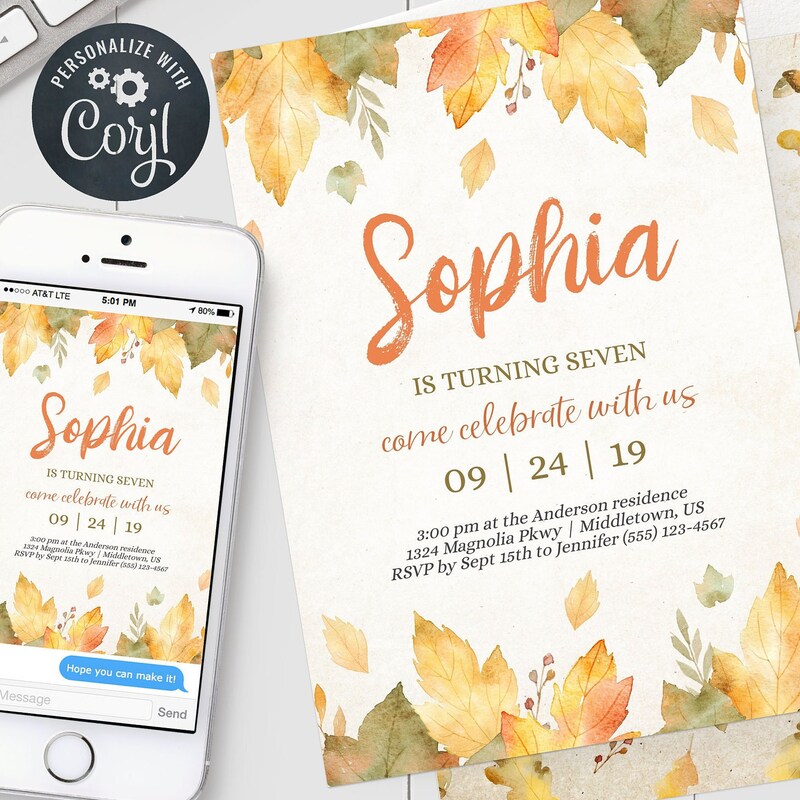 Fall Invitations - Etsy